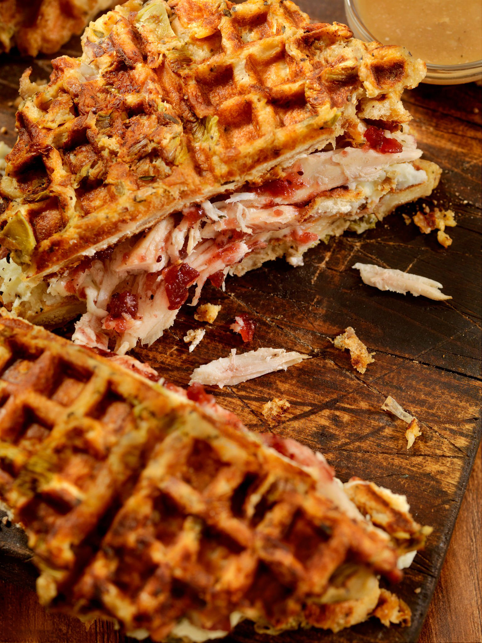Holiday Stuffing Waffle, Turkey and Gravy Sandwich - Ventura Foods