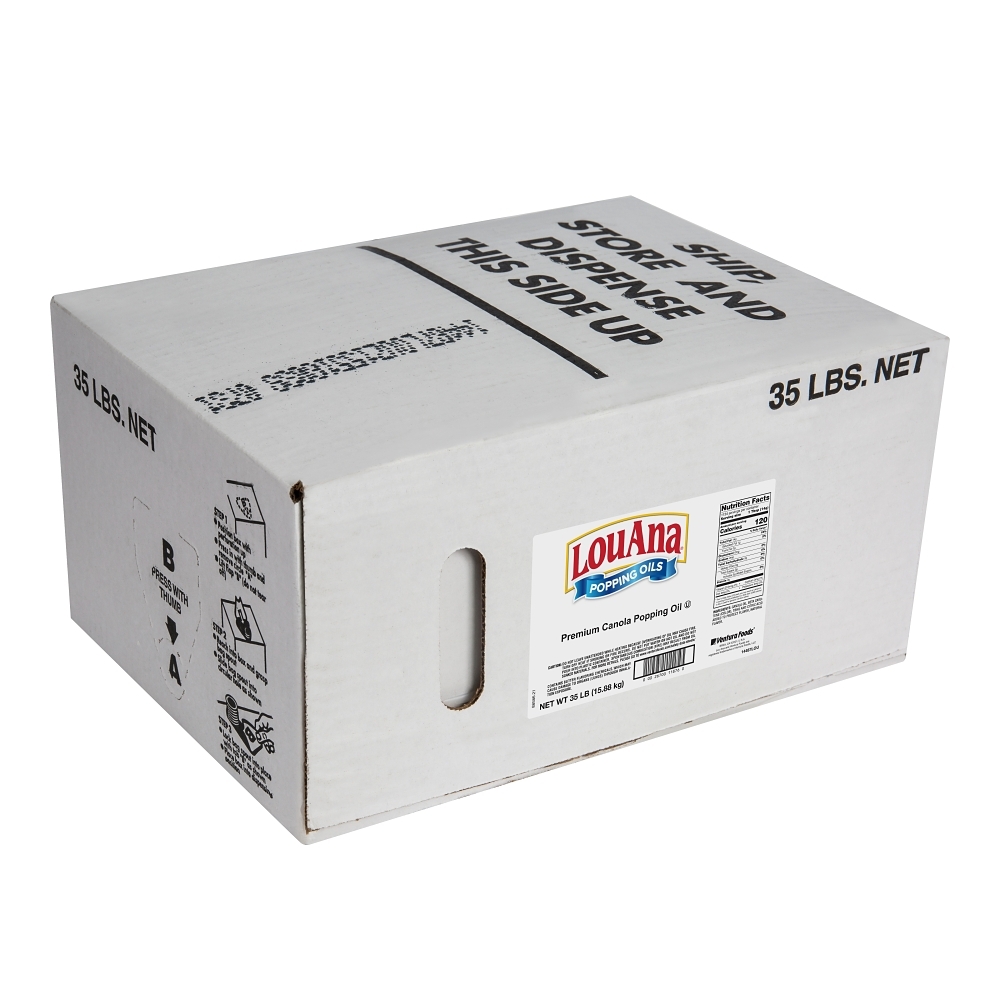 LouAna® Premium Canola Popping Oil 35 lb box - Ventura Foods