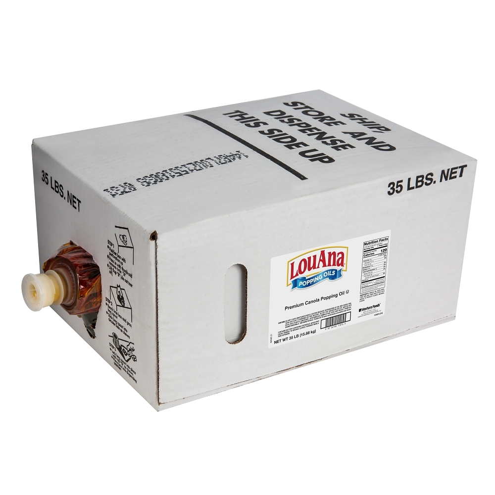 LouAna® Premium Canola Popping Oil 35 lb box - Ventura Foods