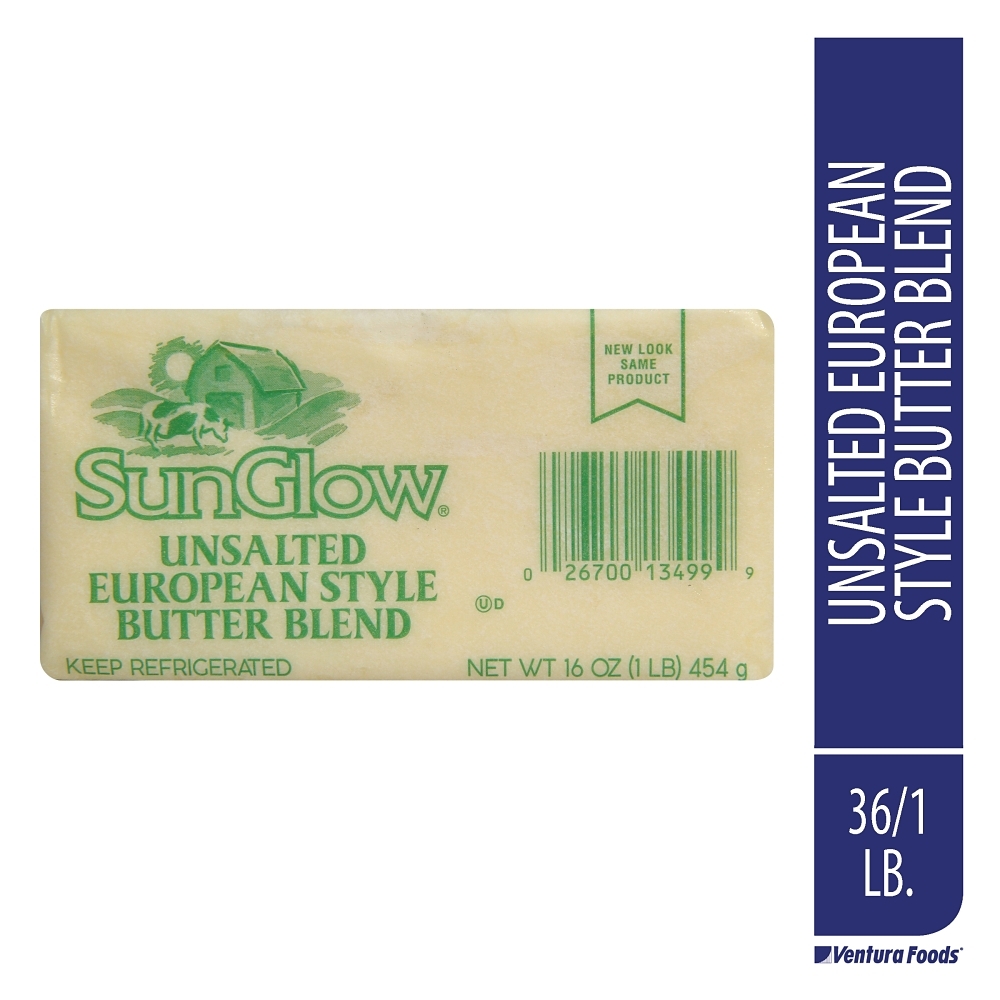 SunGlow® European Style Butter Blend Unsalted - Ventura Foods