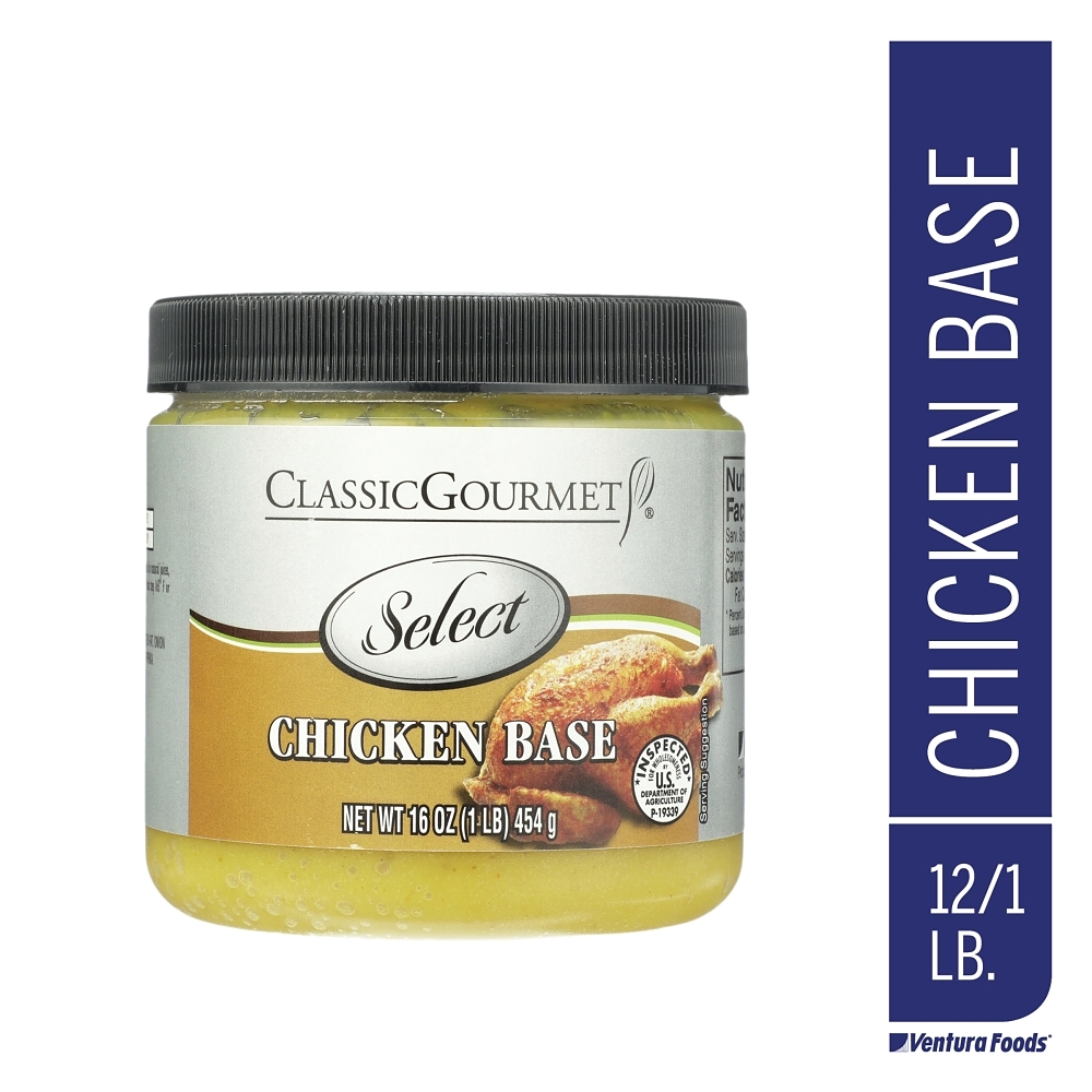 Classic Gourmet Select Chicken Base 12/1 LB JAR - Ventura Foods