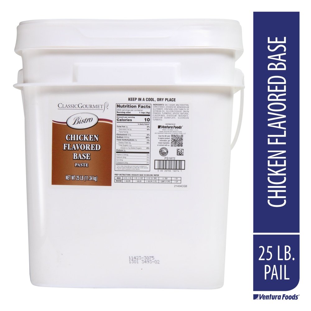 Bistro Chicken Flavored Base 25 LB PAIL - Ventura Foods