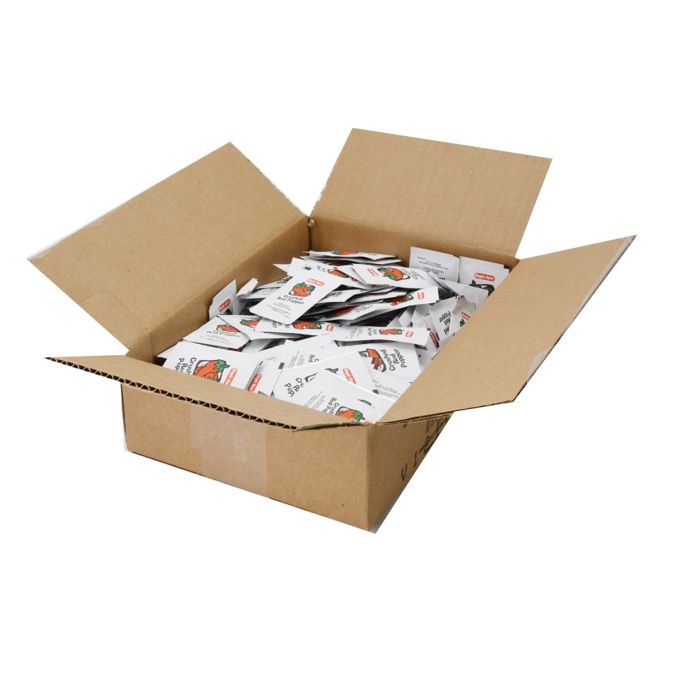 Single Serv Crushed Red Pepper Packets 200 Count - 1 Gr - Ventura Foods