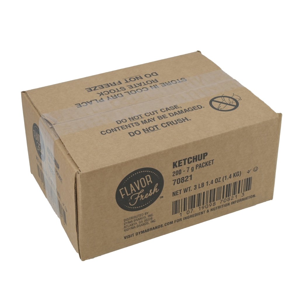 Flavor Fresh™ Low Sodium Ketchup Pouch 200 Count - 7 Grams - Ventura Foods