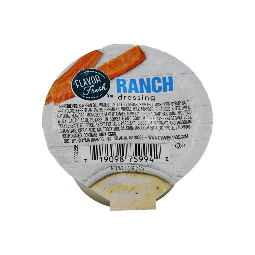 Flavor Fresh™ Ranch Dressing Round Cup 100 Count - 1.5 Oz - Ventura Foods