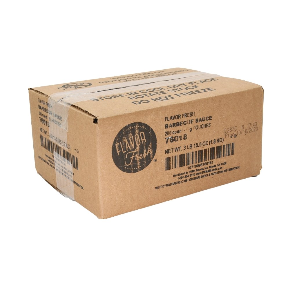Flavor Fresh™ Low Sodium BBQ Sauce Pouch 200 Count - 9 G - Ventura Foods